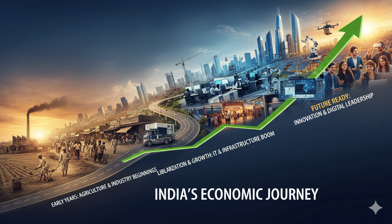 India’s economic journey: 77 years of growth & global transformation