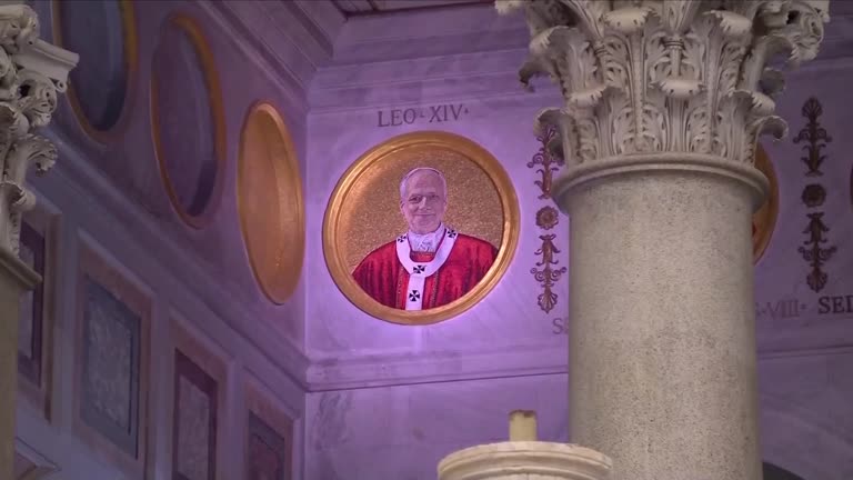 New mosaic portrait of Pope Leo displayed at Rome basilica