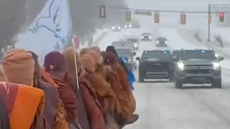 Buddhist monks braving arctic conditions near end of 2,300-mile walk ...