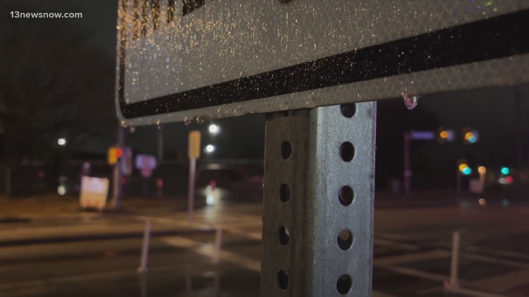 Cleanup underway in Hampton after snow and ice