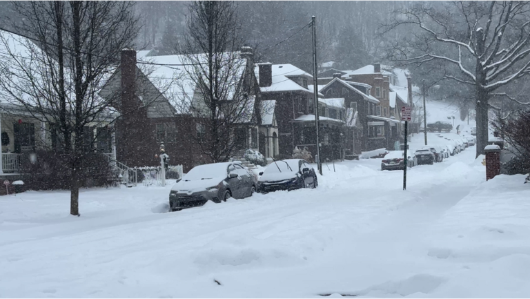 Crews battling snow-covered roads across the valley; 8-10 inches ...