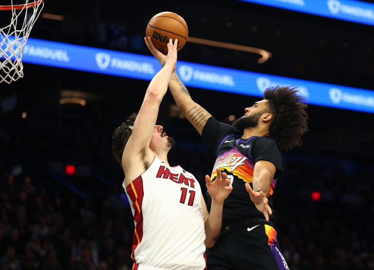 Heat beat travel logistics, Suns for road victory