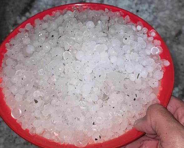 UAE hit by hail, rain and high winds as winter weather alert issued