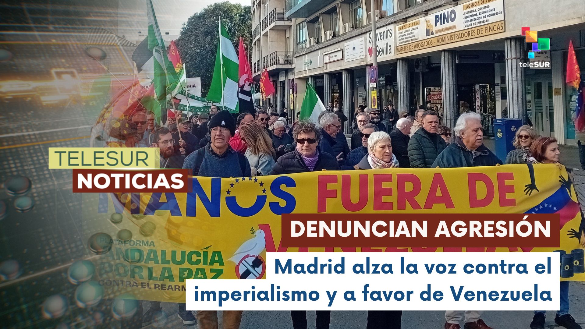 Organizaciones sociales en España manifestaron contra la guerra híbrida ...