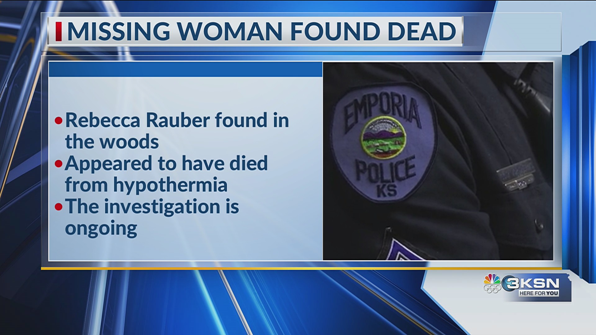 Emporia police: Missing woman found deceased
