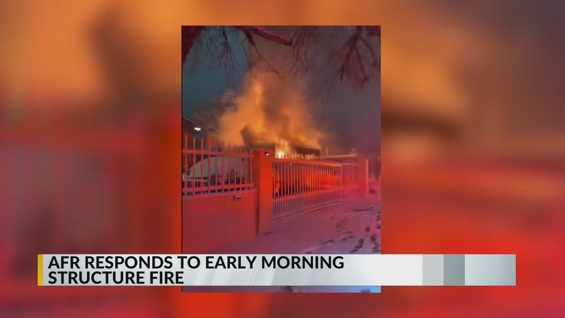 AFR extinguishes early Sunday morning abandoned building fire