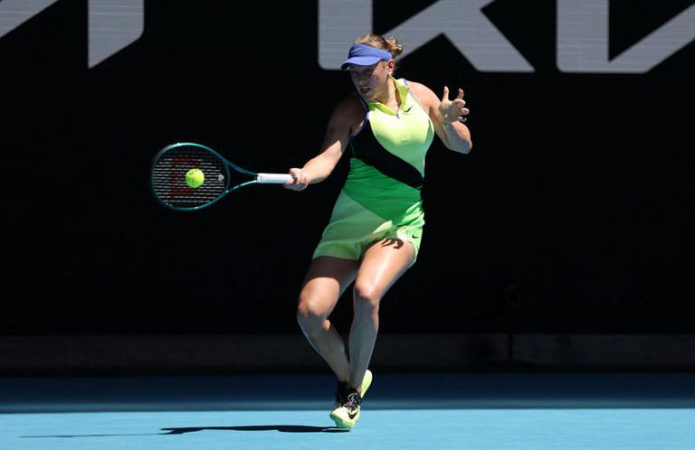 Tennis-Anisimova downs Wang to book Melbourne quarter-final with Pegula