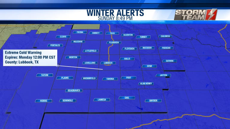 Extreme cold warning | Record low temperatures Monday morning