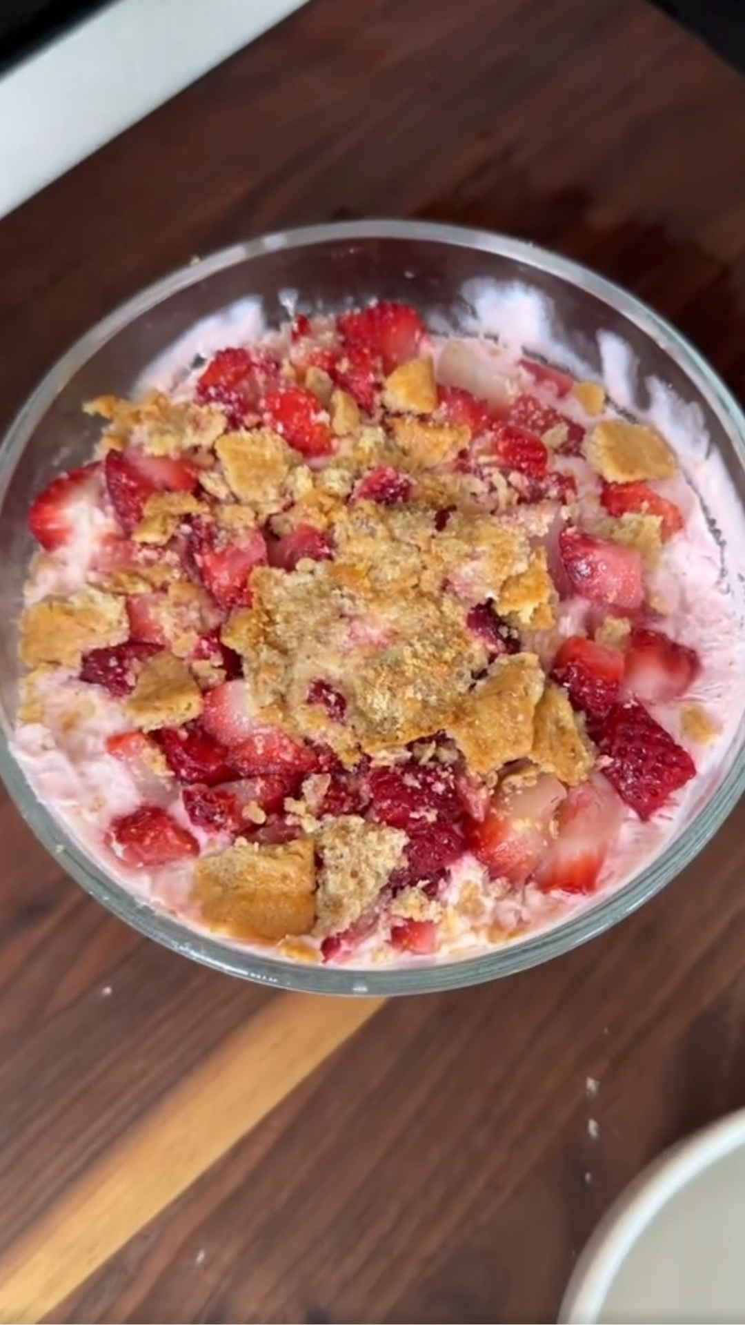 Homemade strawberry ice cream with real fruit