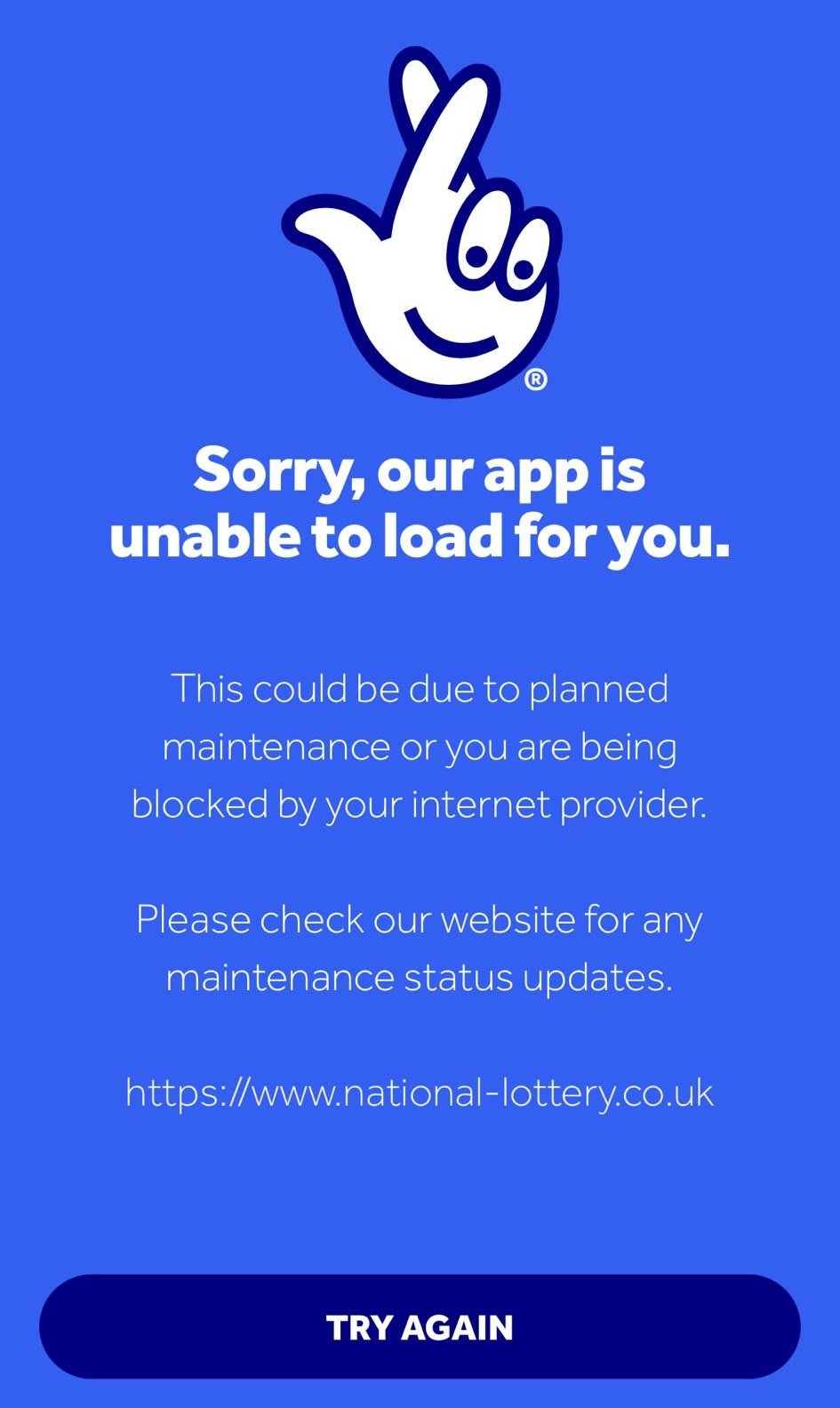 National Lottery app shuts down for players while millions of pounds ...