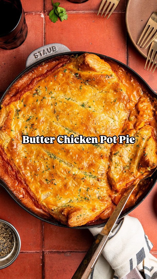 Butter chicken pot pie: crispy golden comfort food