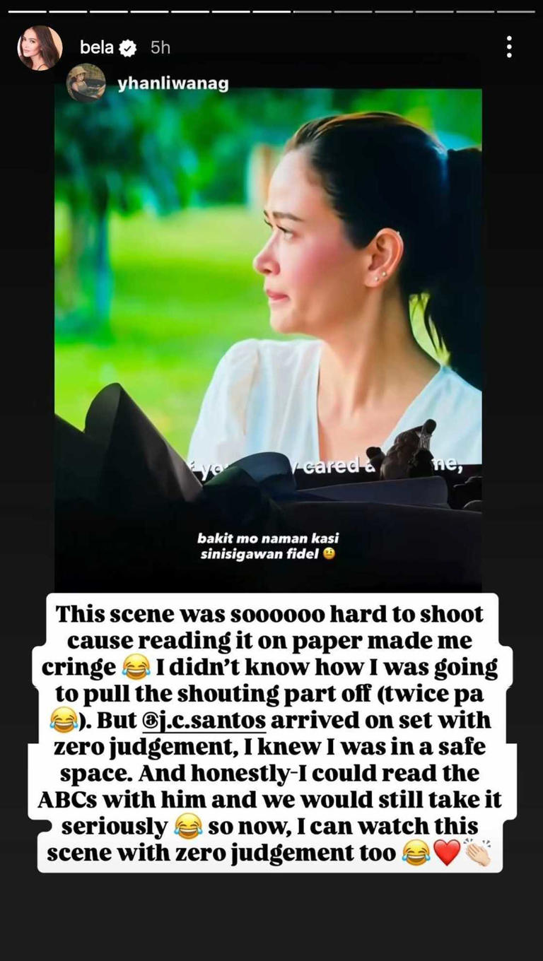 Bela Padilla opens up about a scene she did with JC Santos: "So hard to ...
