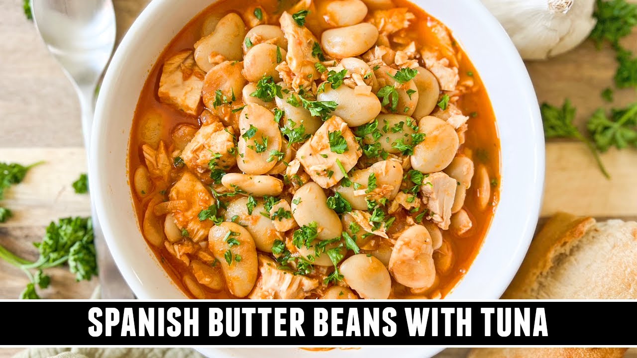 Spanish butter beans with tuna: Healthy & delicious one-pan recipe