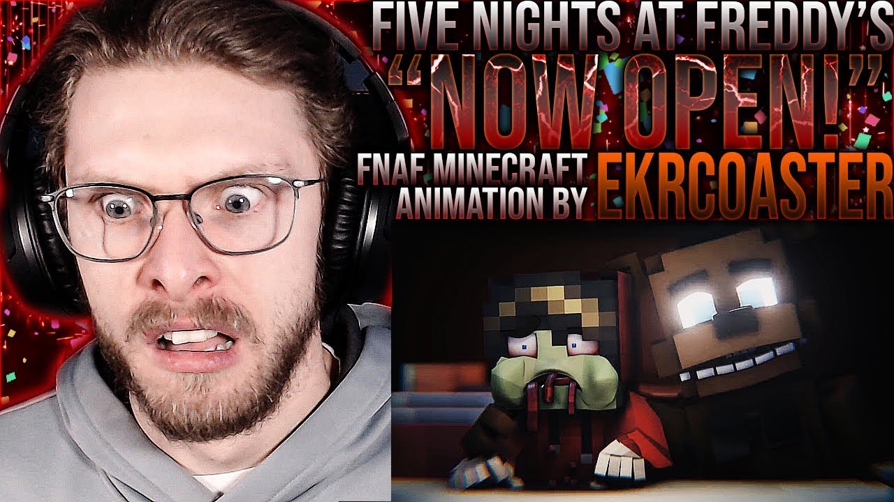 Vapor reacts #1058 | FNAF VR Minecraft animation "Now open!" by ...