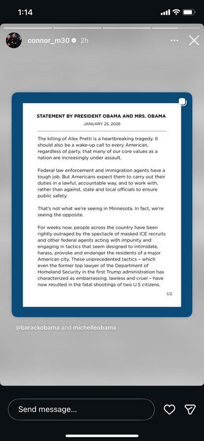 Caitlin Clark’s boyfriend shares Barack Obama’s message slamming ICE ...