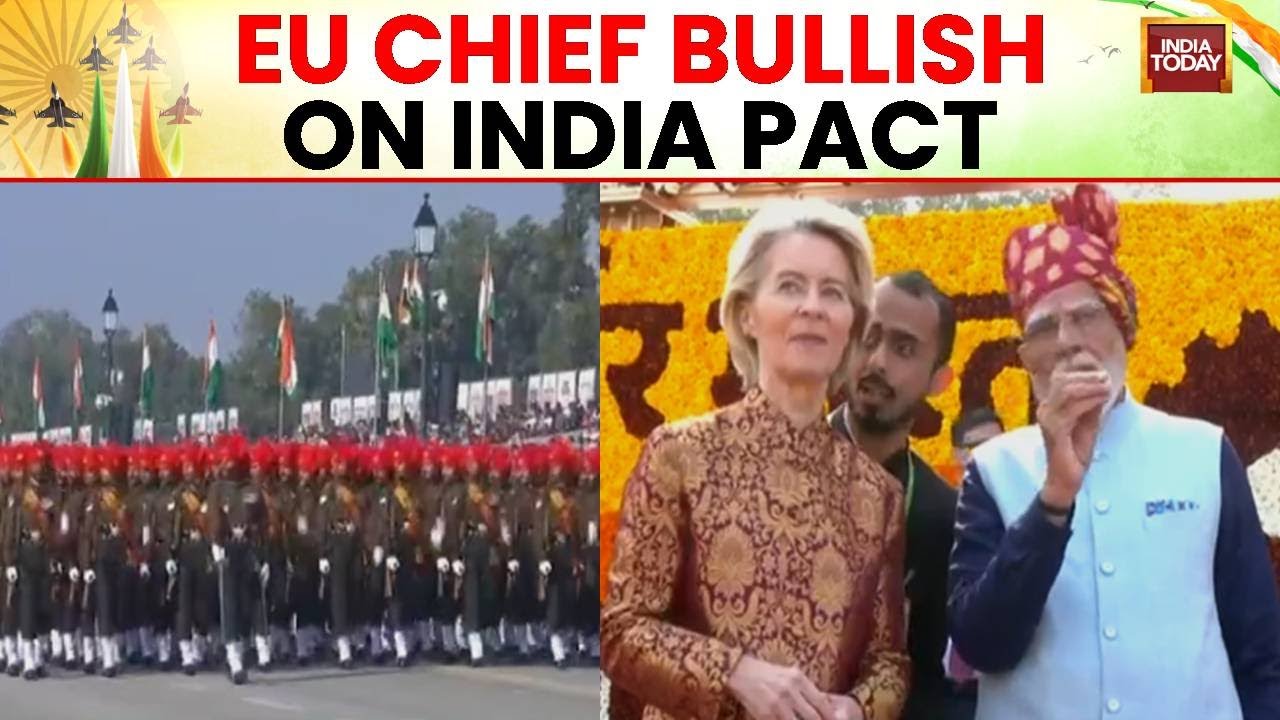 Ursula von der Leyen lauds EU flag symbolism at Republic Day parade ...
