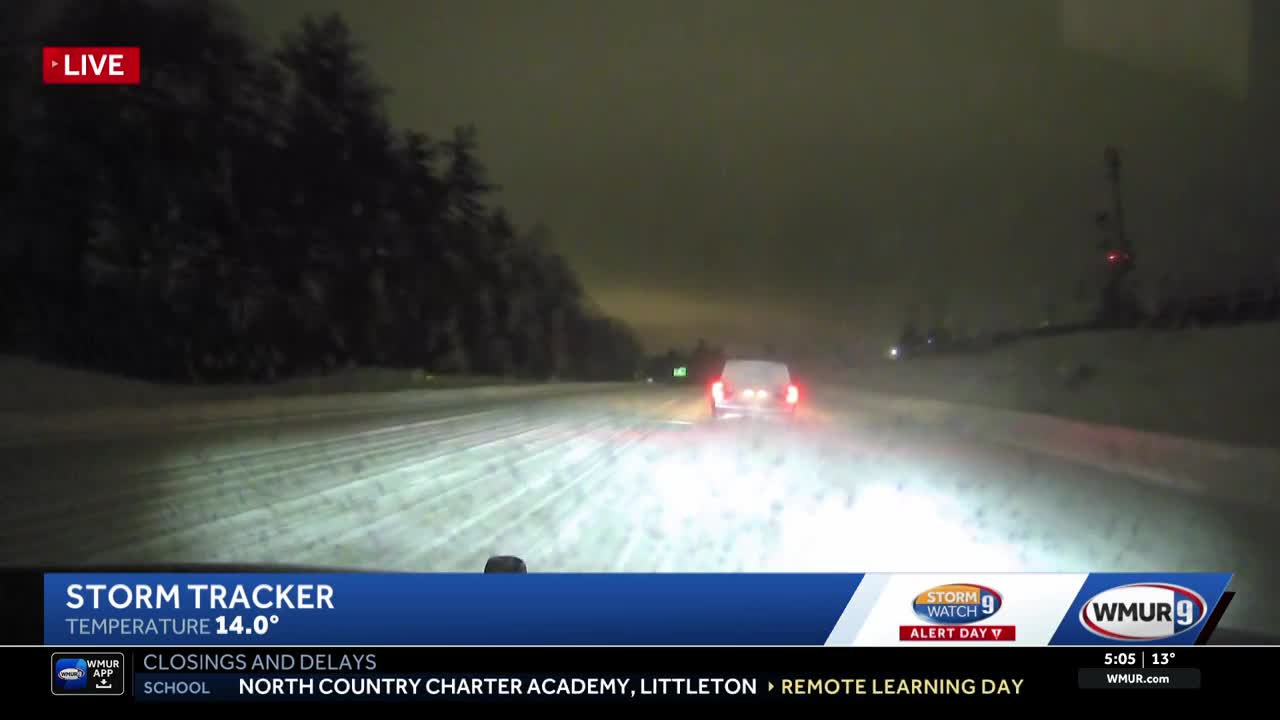 New Hampshire road conditions poor as snow piles up; visibility low