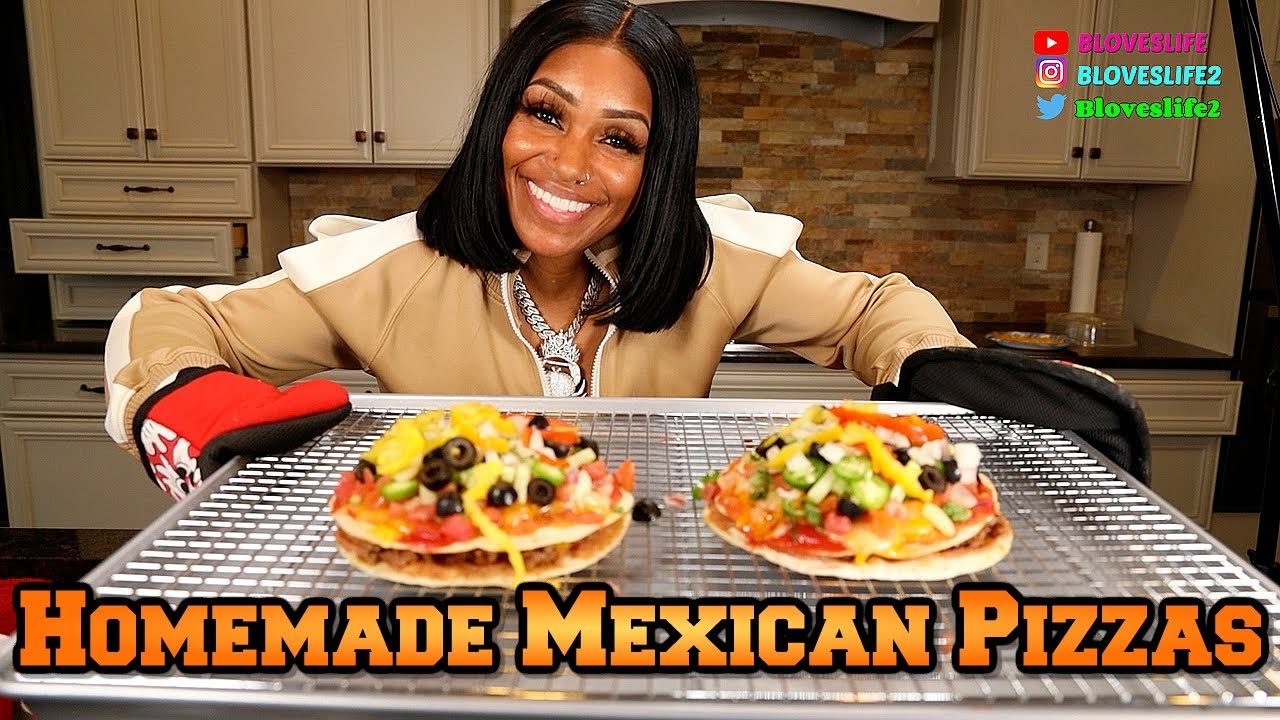 Making homemade Mexican pizzas vlog