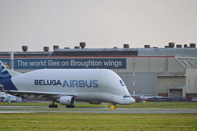 Giant Beluga super-transporter flypast as North Wales tipped as final ...