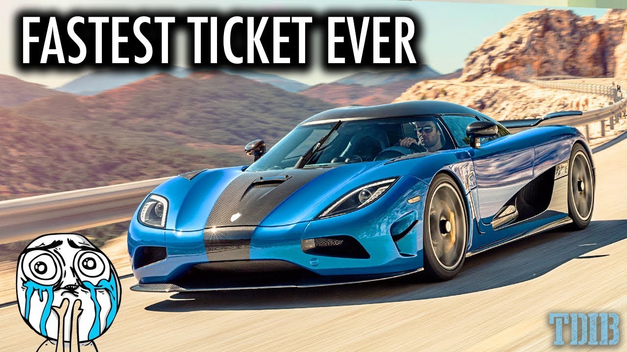 The fastest speeding ticket ever issued on record