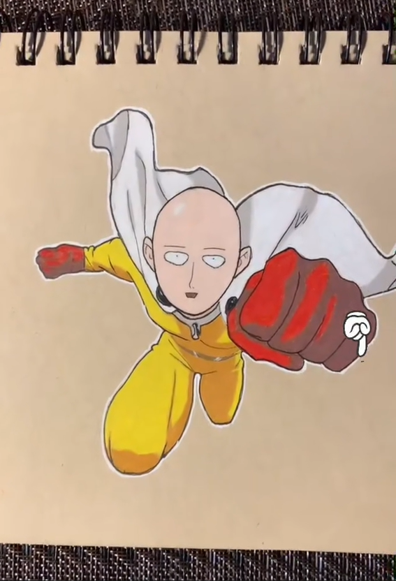 Saitama artwork – One Punch Man fan art drawing
