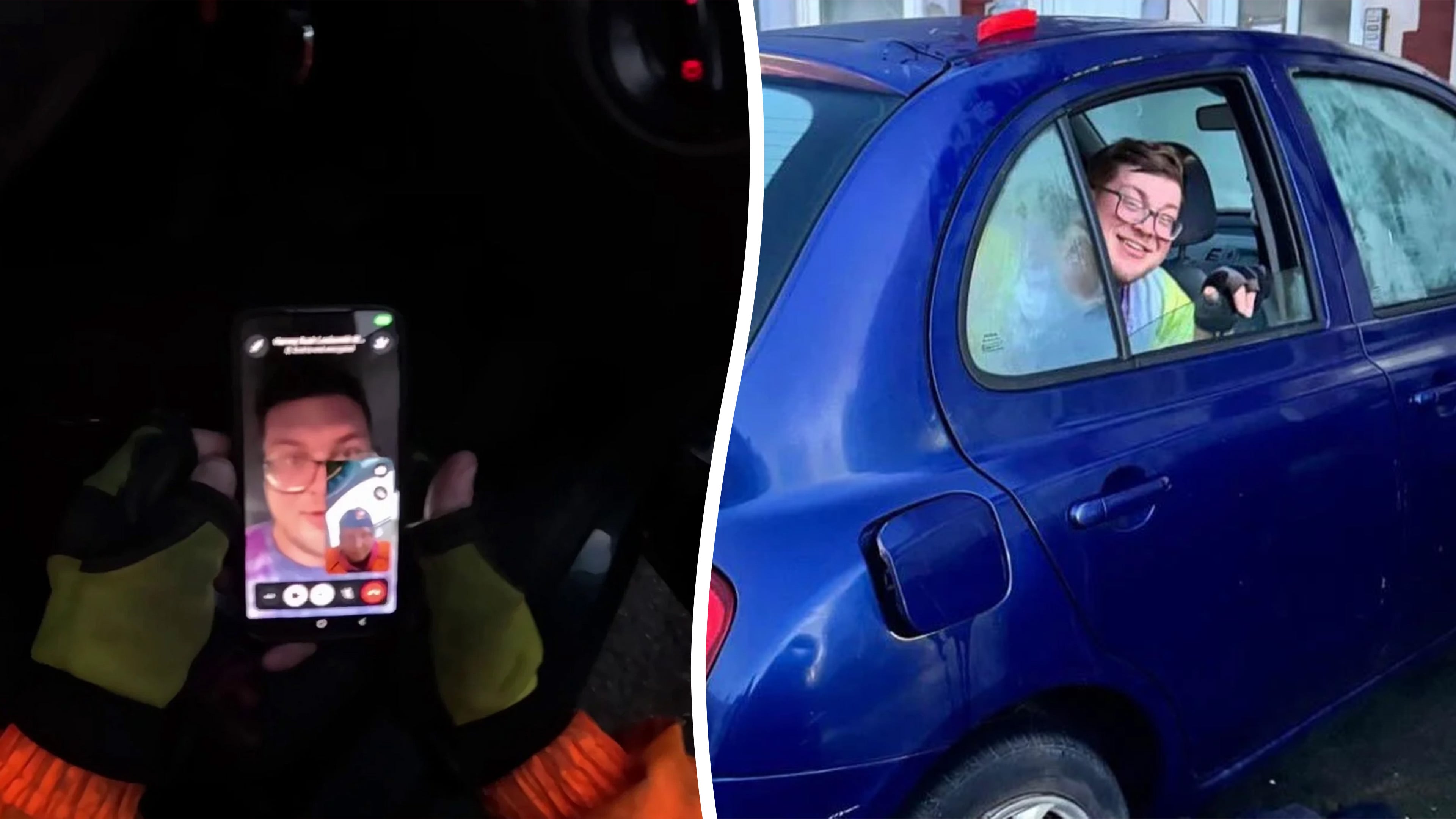 Funny moment locksmith traps himself in customer's car and has to be ...
