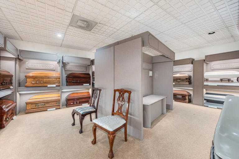 Funeral home complete with chapel and coffin showroom hits the market