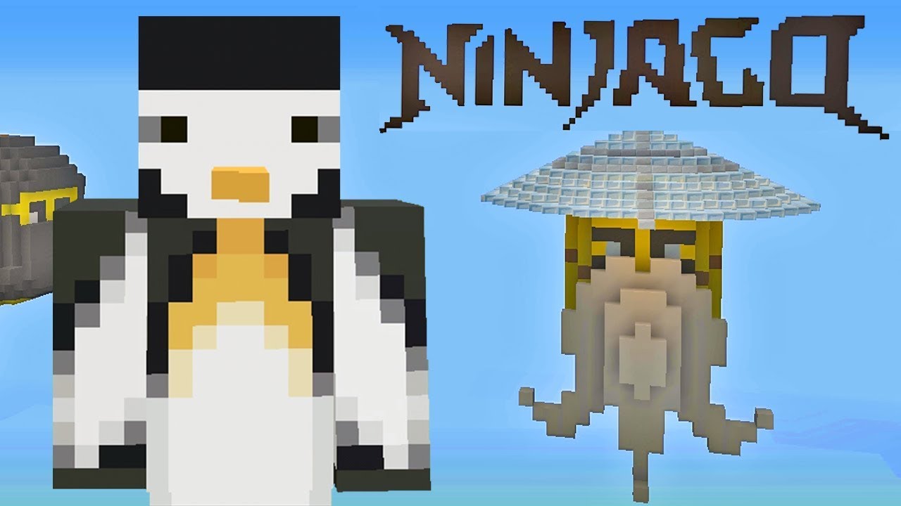 Minecraft Xbox Team Sky Wars battle on Lego Ninjago map