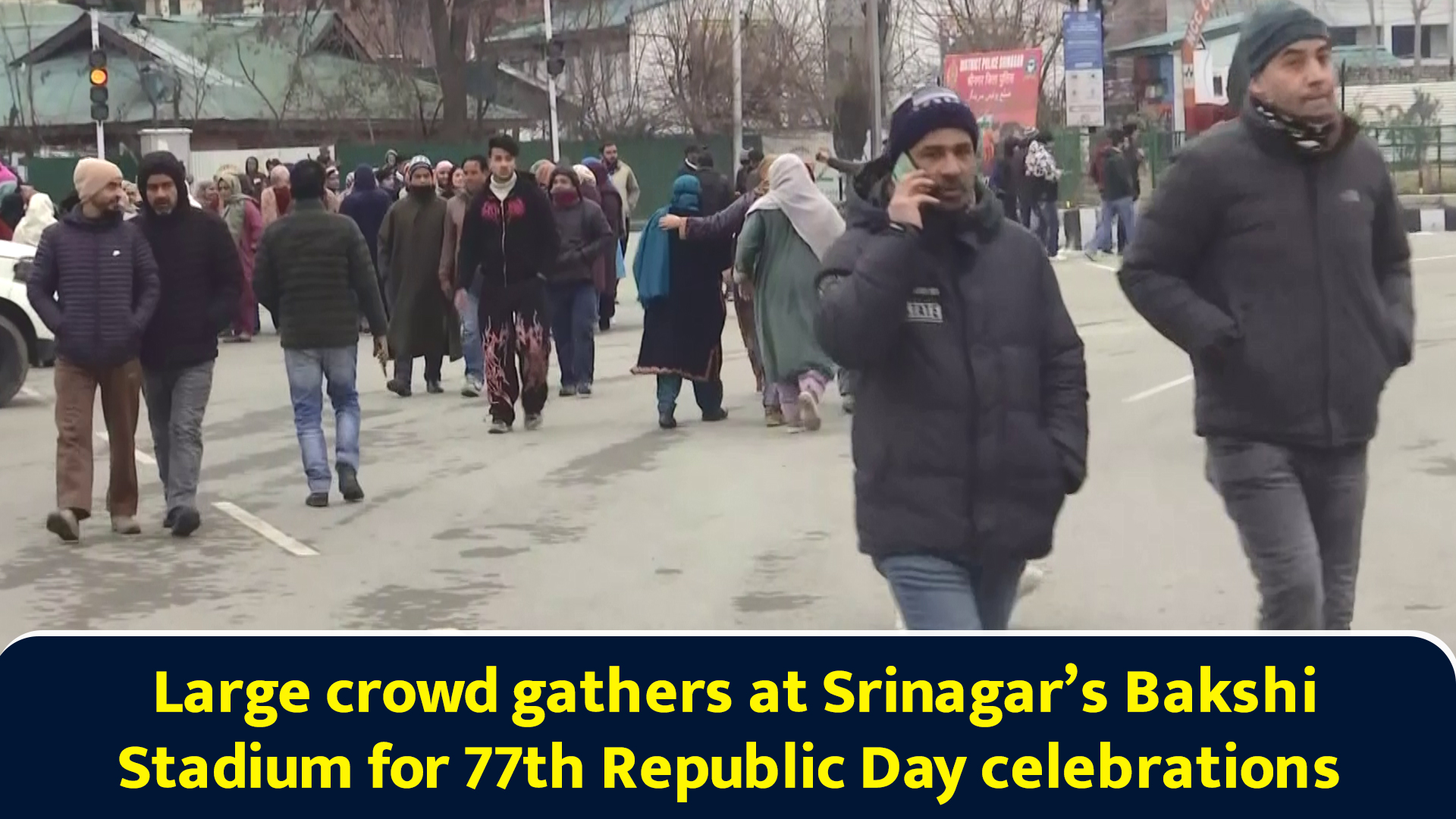Large crowd gathers at Srinagar’s Bakshi Stadium for 77th Republic Day ...