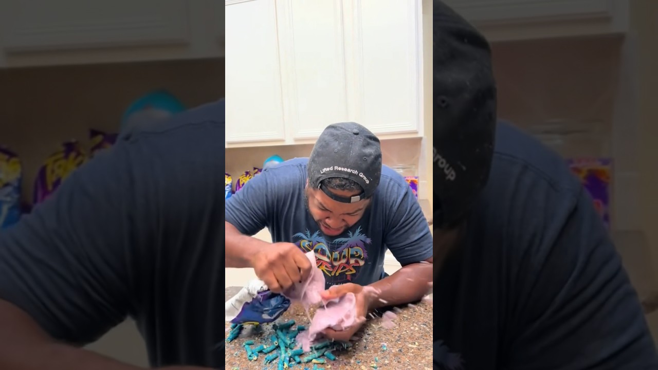 Dad destroys the Grimace shake without mercy