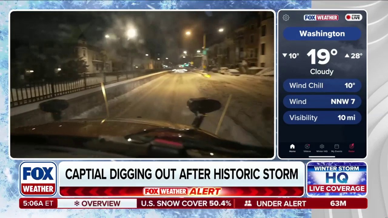 Crews dig out Washington, DC after powerful winter storm