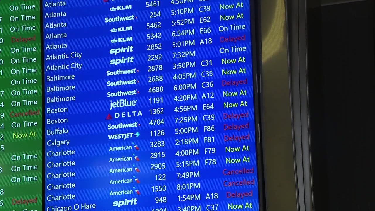Two thirds of flights in and out of TPA canceled on Sunday