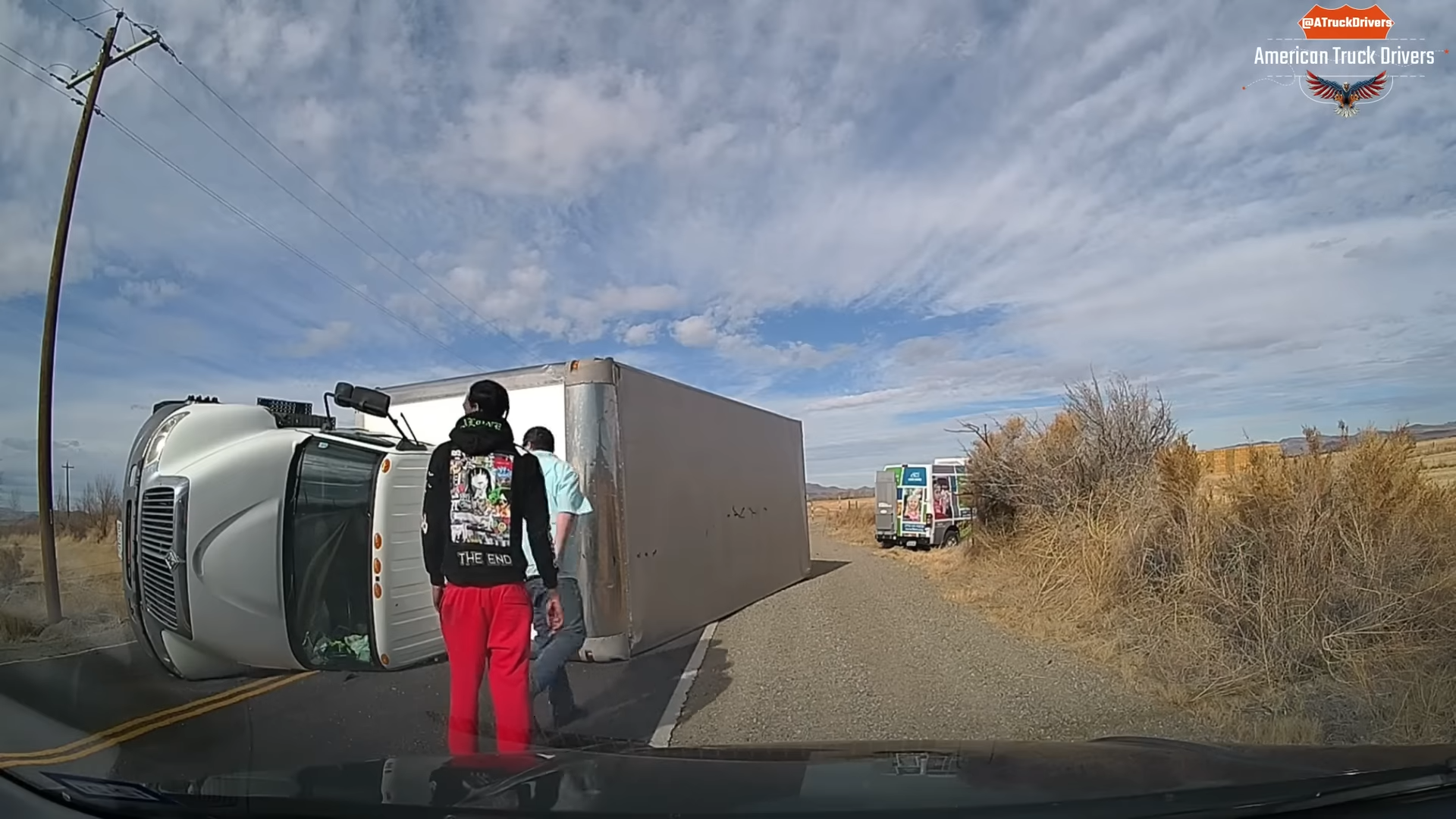 Speedy right turn ends with a food bank van getting hit