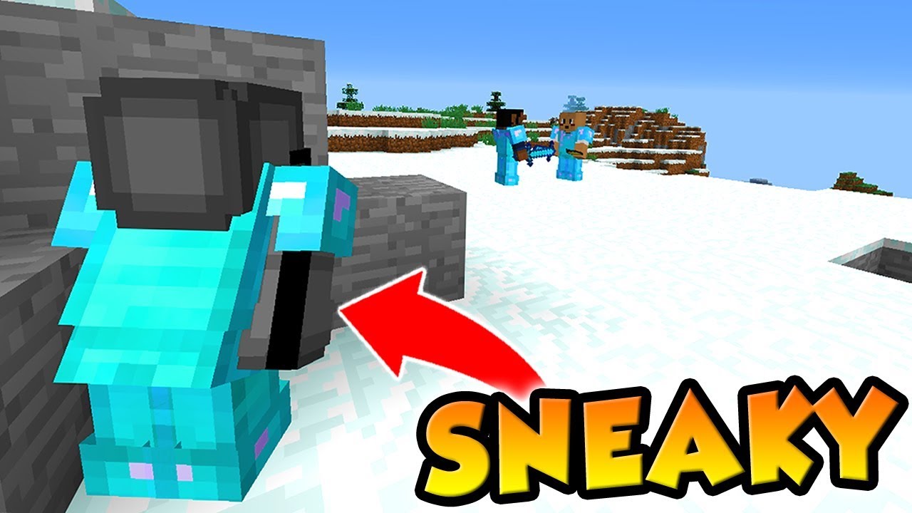 Minecraft Friend or Foe sneaking into battle