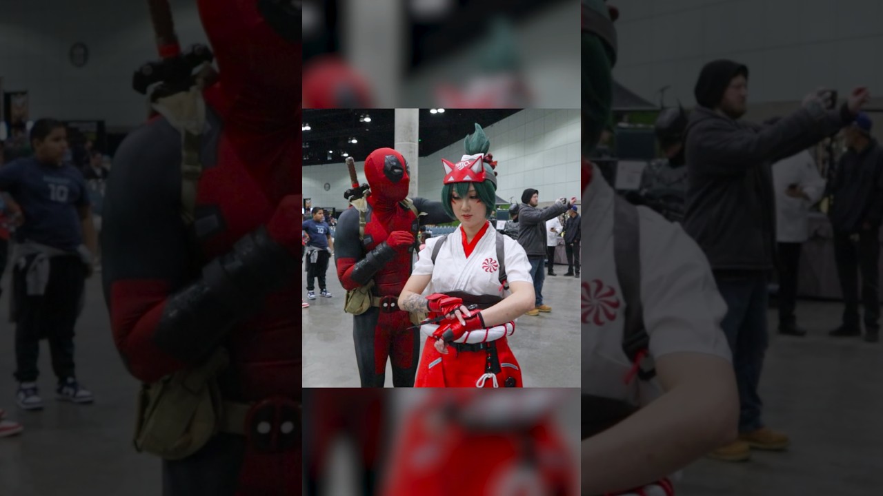 Deadpool faces Kiriko in an intense Overwatch 2 showdown