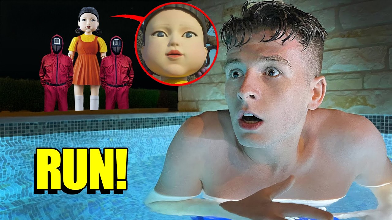 What to do if you see a Squid Game doll near a pool
