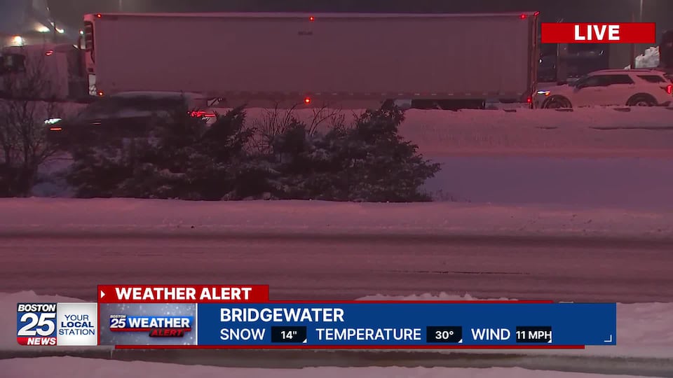 Plow trucks hard at work clearing words in Bridgewater