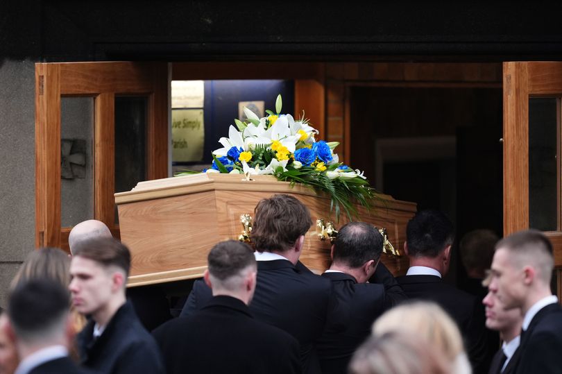 Gabby Logan's rugby star son carries Terry Yorath's coffin as Welsh ...