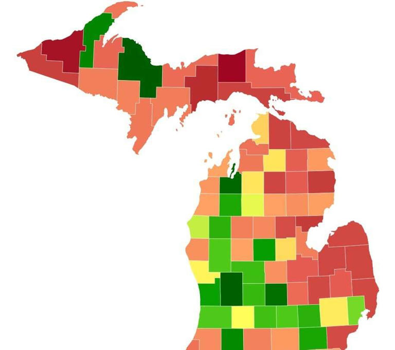 See the top and bottom 10 Michigan counties for attracting young adults