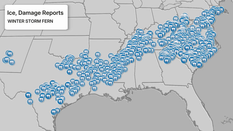 Winter storm Fern recap: How much snow, ice in South, Midwest, Northeast