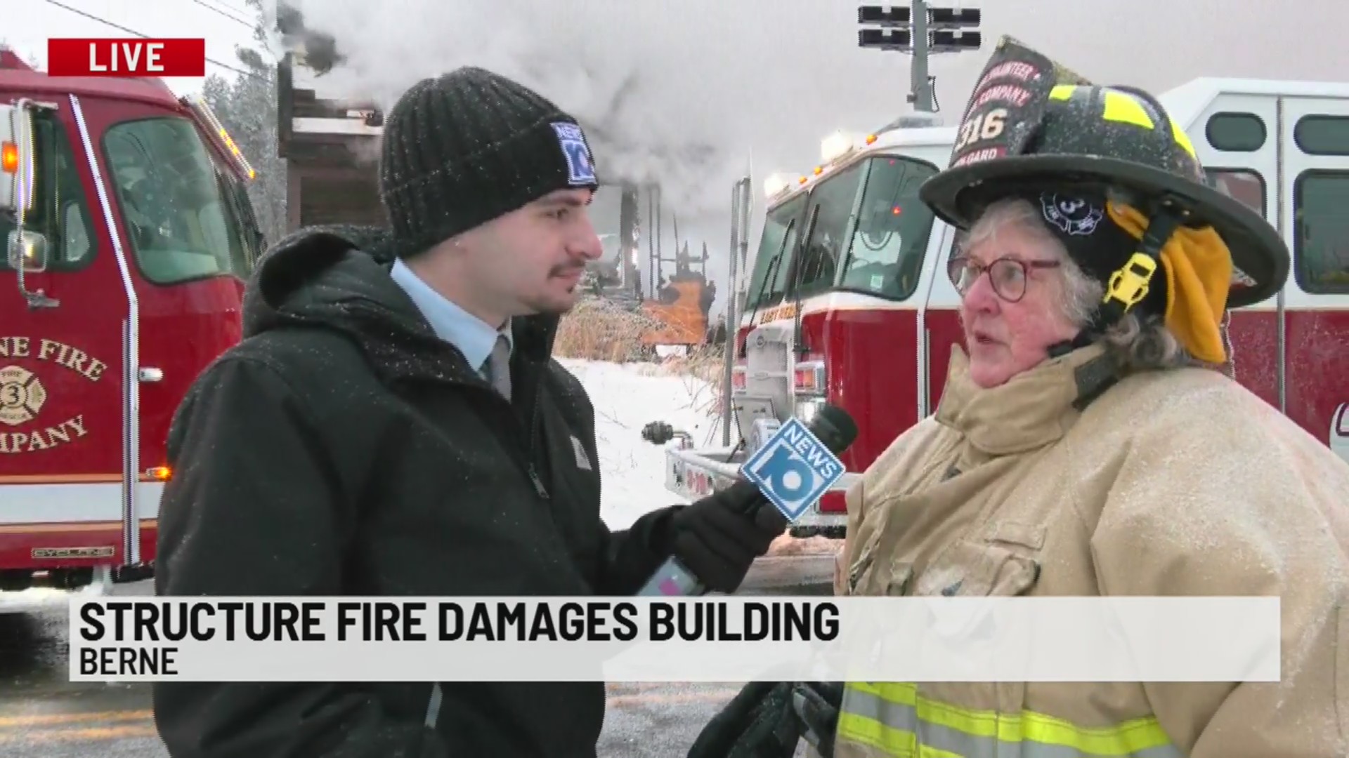 Structure fire damages home in Berne