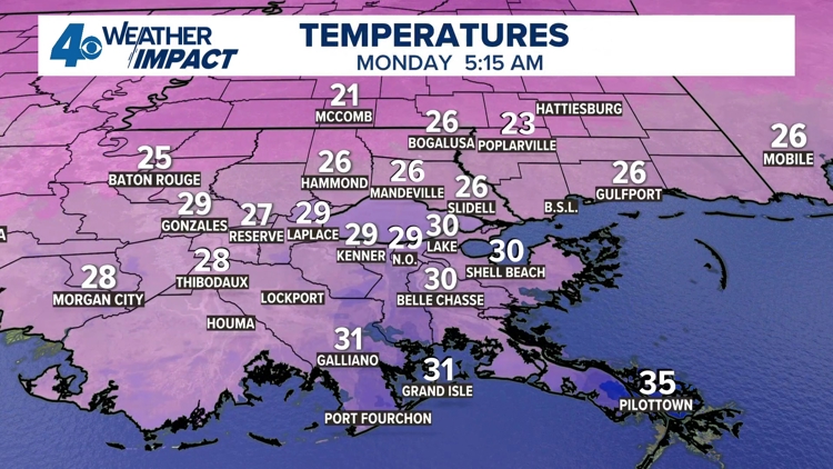 Timeline: Temperatures in the 20s, but will warm above freezing