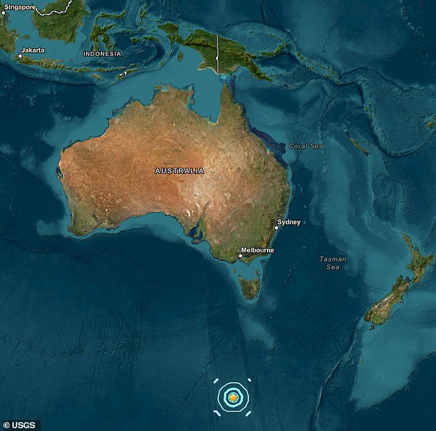 Magnitude 5.7 earthquake strikes island off the coast of Australia