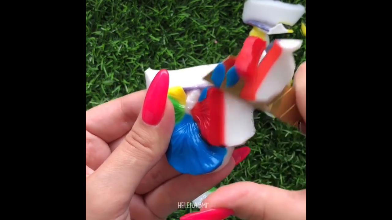Cute flower soap slicing ASMR