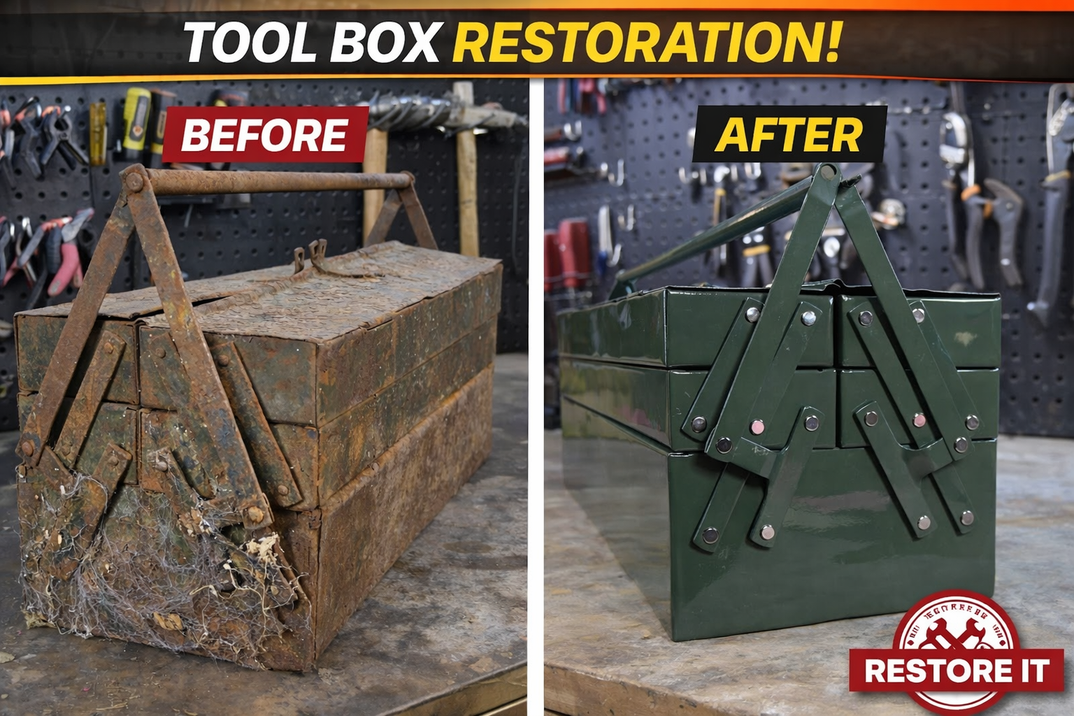 Restoring a vintage toolbox from my grandad’s hidden collection