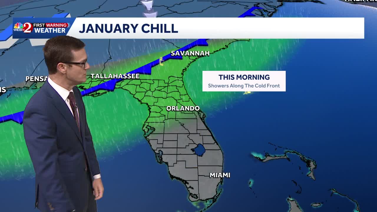 Tracking showers this morning, then the cold sets in | January 26 forecast