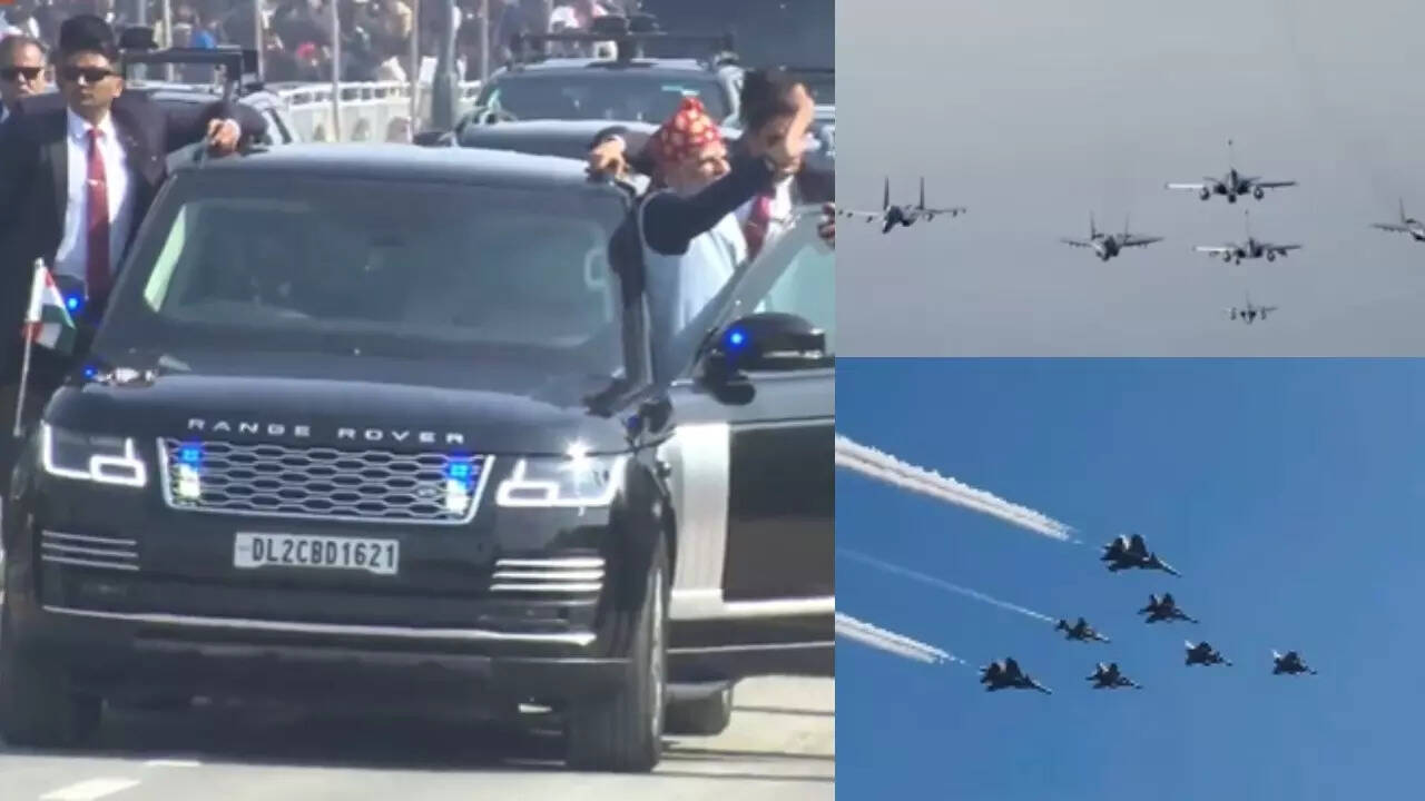 Cars, fighter planes at Republic Day ’26 parade: Range Rover Sentinel ...