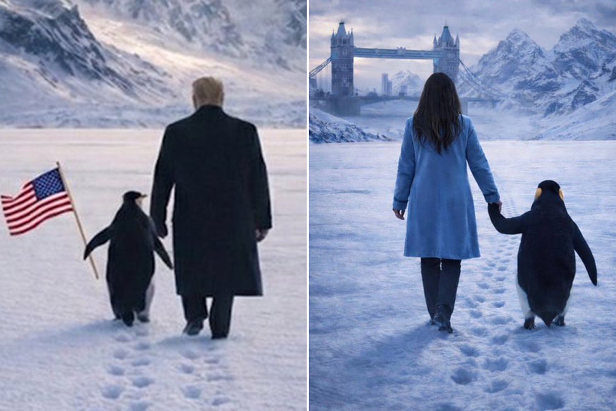 Reform’s mayoral candidate Donald Trump’s AI Greenland penguin image