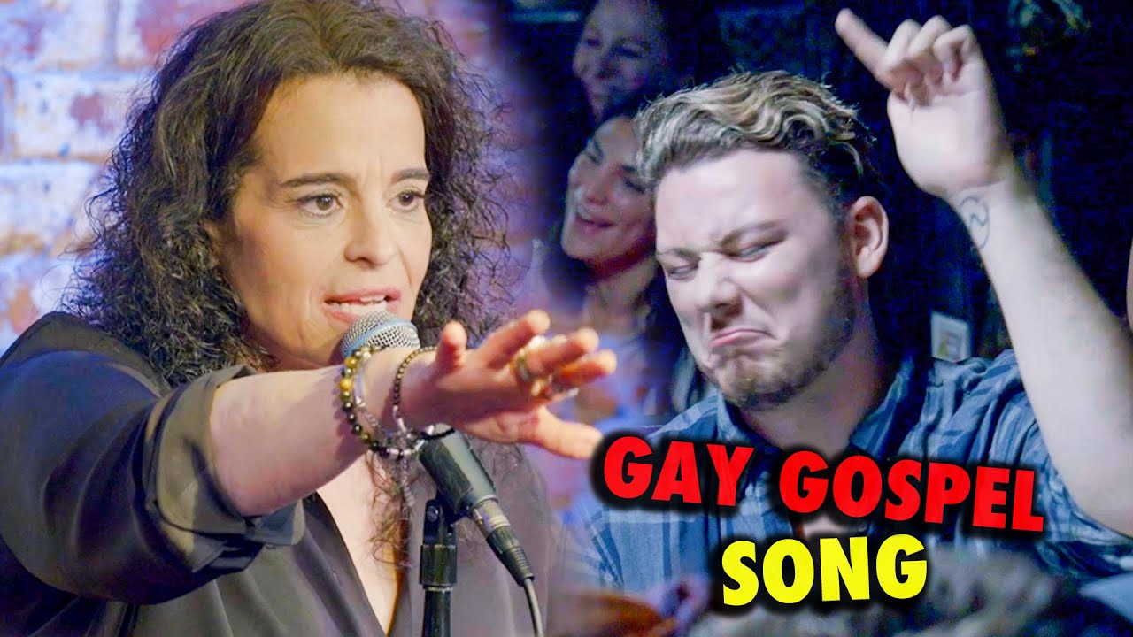 Comedian performs gay gospel song to cheer miserable audience