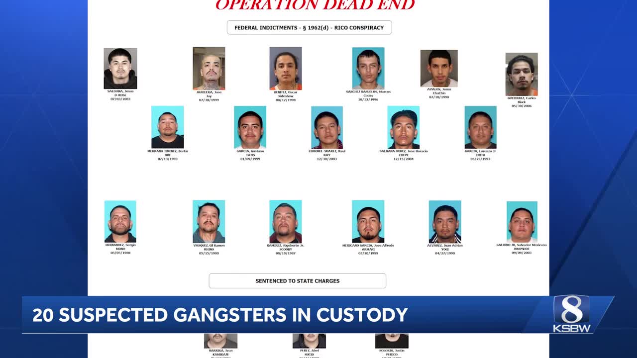'Operation Dead-End' nets 20 East Salinas gang suspects in RICO indictment